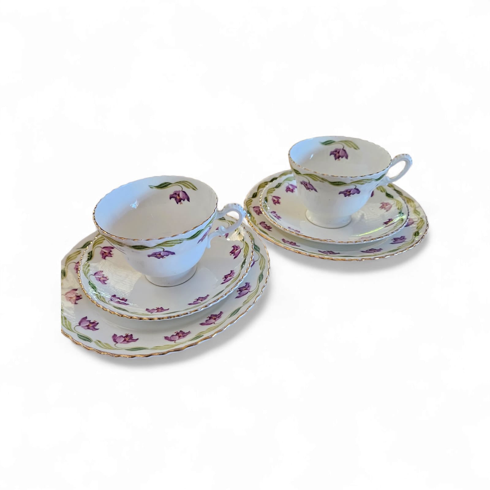 2 x Antique Samuel Radford "Radfordian" Bone China Pattern 1915 Teacup ...